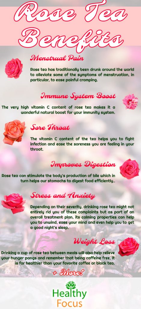 10 Science Backed Benefits of Rose Tea - Healthy Focus